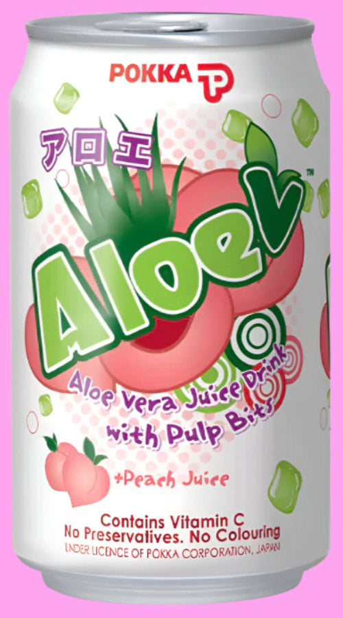 Pokka Aloe Vera Peach 300ML | One Stop British Shop