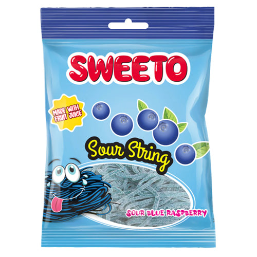 Sweeto Sour String Blue Raspberry 80g | One Stop British Shop