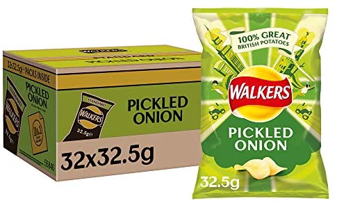 CLEARANCE - Walkers Pickled Onion 32.5g - BOX | One Stop British Shop