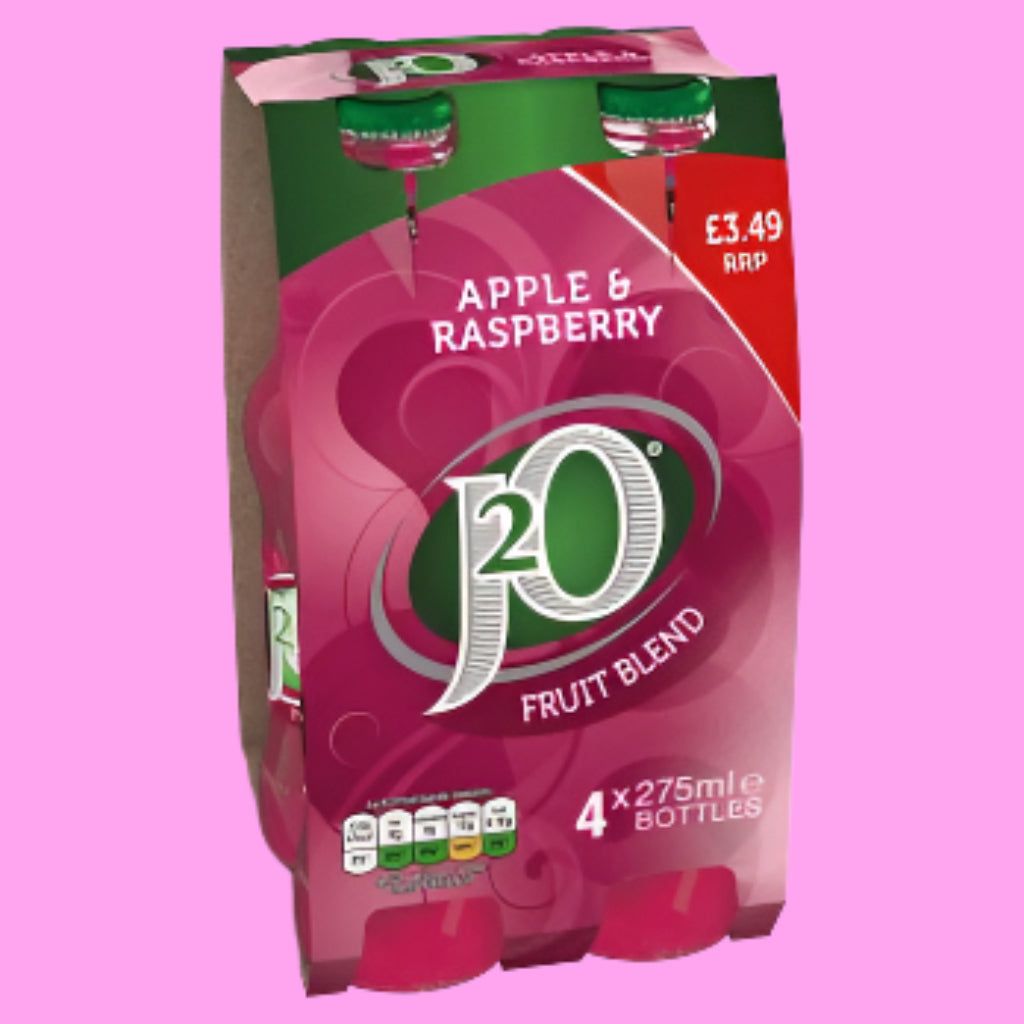 UK Drinks - J2O Apple & Raspberry Bottles 4x275ml | One Stop British Shop